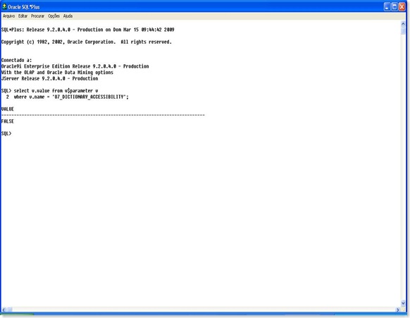 DOMINA TUDO: Oracle - Protegendo o Dicionário de dados